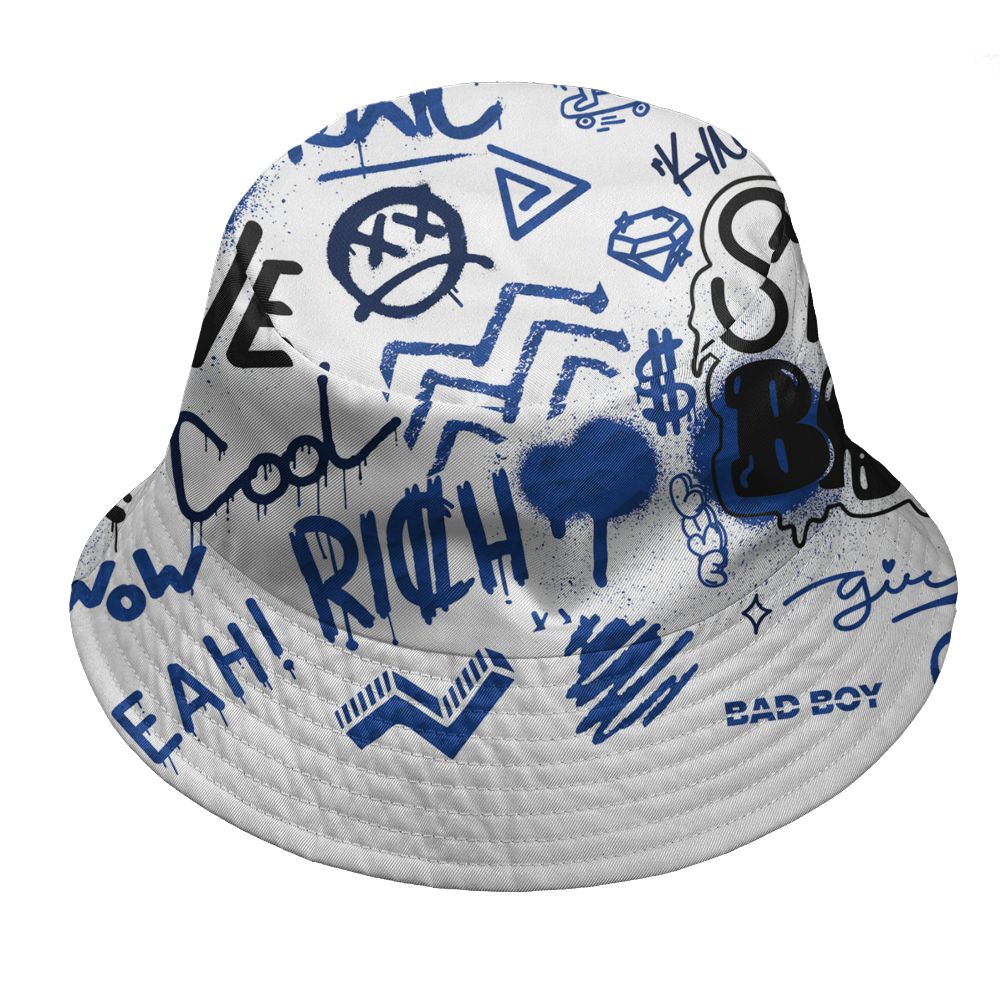 Blueberry 12s NastyJamz Bucket Hat Match Graffiti King 3D All-Over Pri